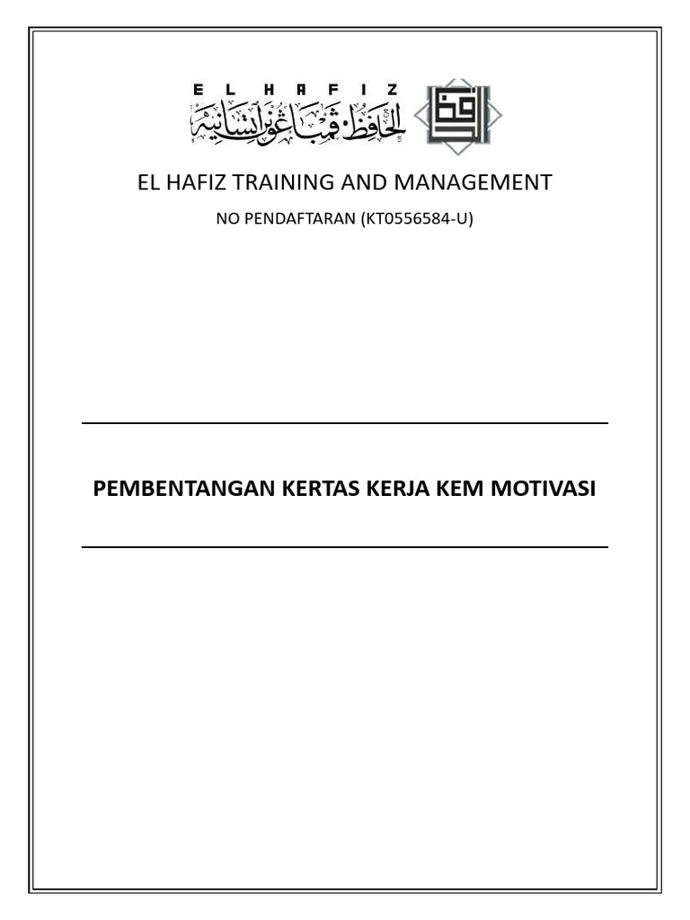 Pembentangan Keras Kerja Kem Motivasi Saip | PDF