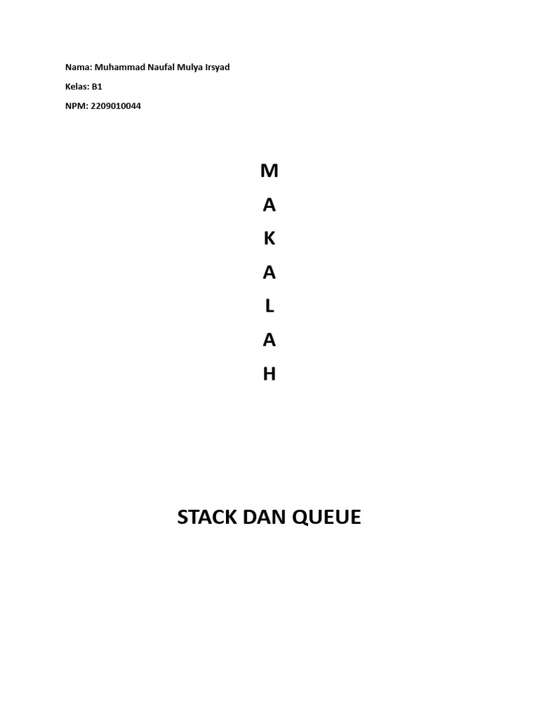 Stack Dan Queue | PDF