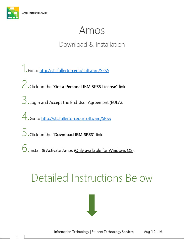 SPSS Amos Guide - Jan20 | PDF | Spss | Login