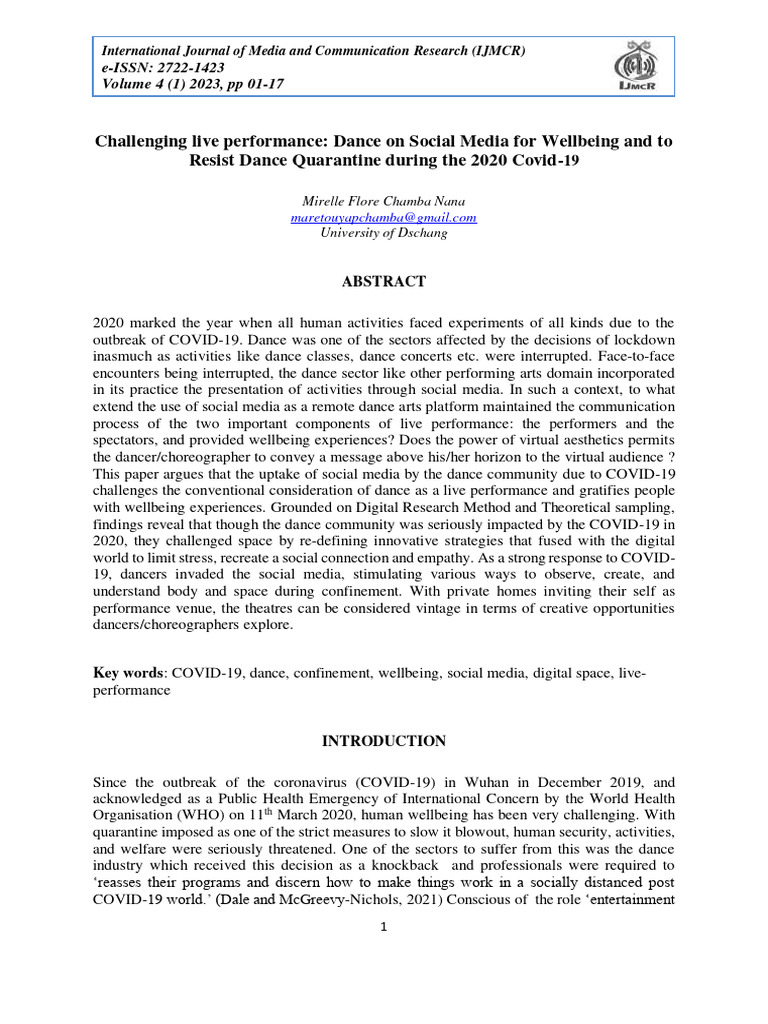 Class Note DMC | PDF | Dances | Social Media