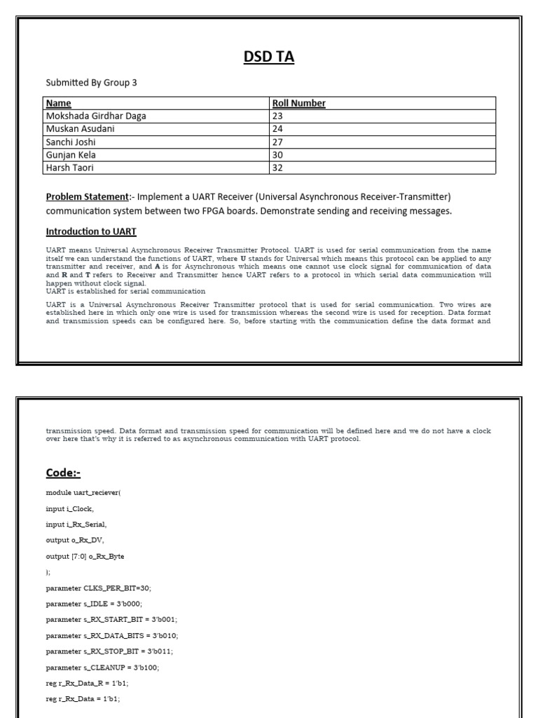 DSD Ta Report | PDF | Electrical Engineering | Computing
