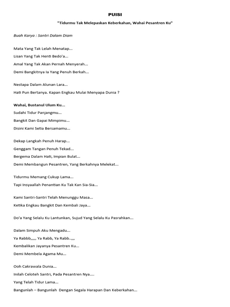 PUISI | PDF | Pengembangan Diri