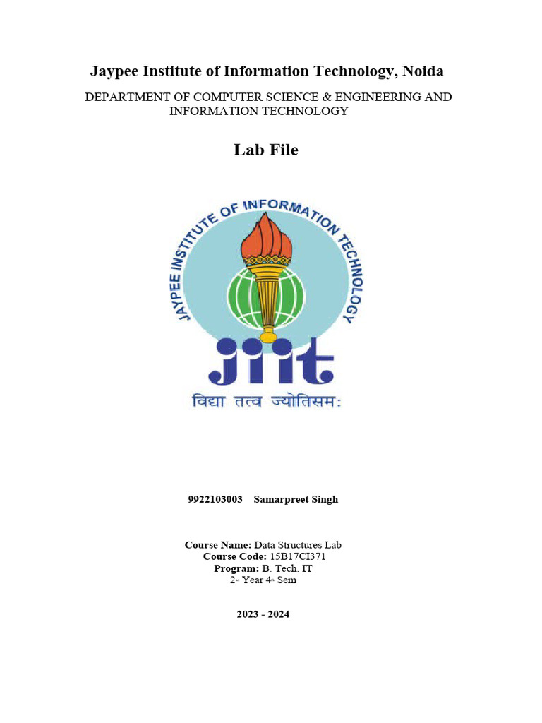 DS Lab Assign | PDF | Namespace | Computer Programming