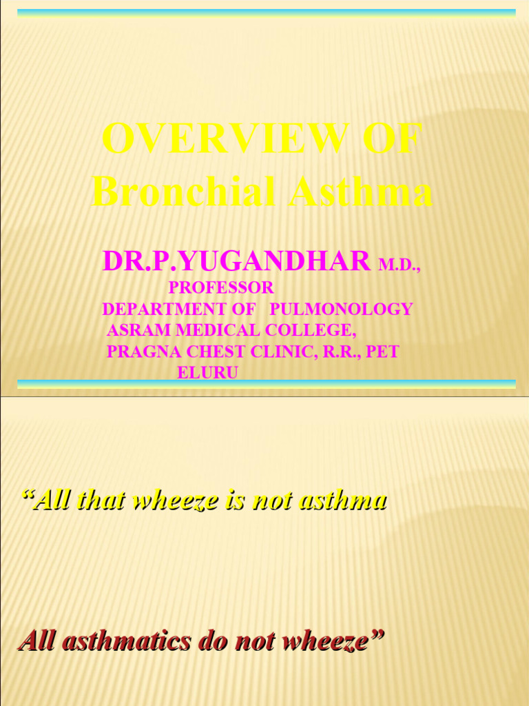 Asthma Patho CF Ug | PDF | Asthma | Medicine