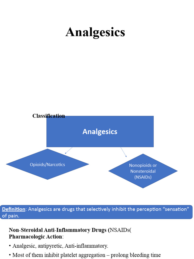 1 Analgesics | PDF | Nonsteroidal Anti Inflammatory Drug | Aspirin