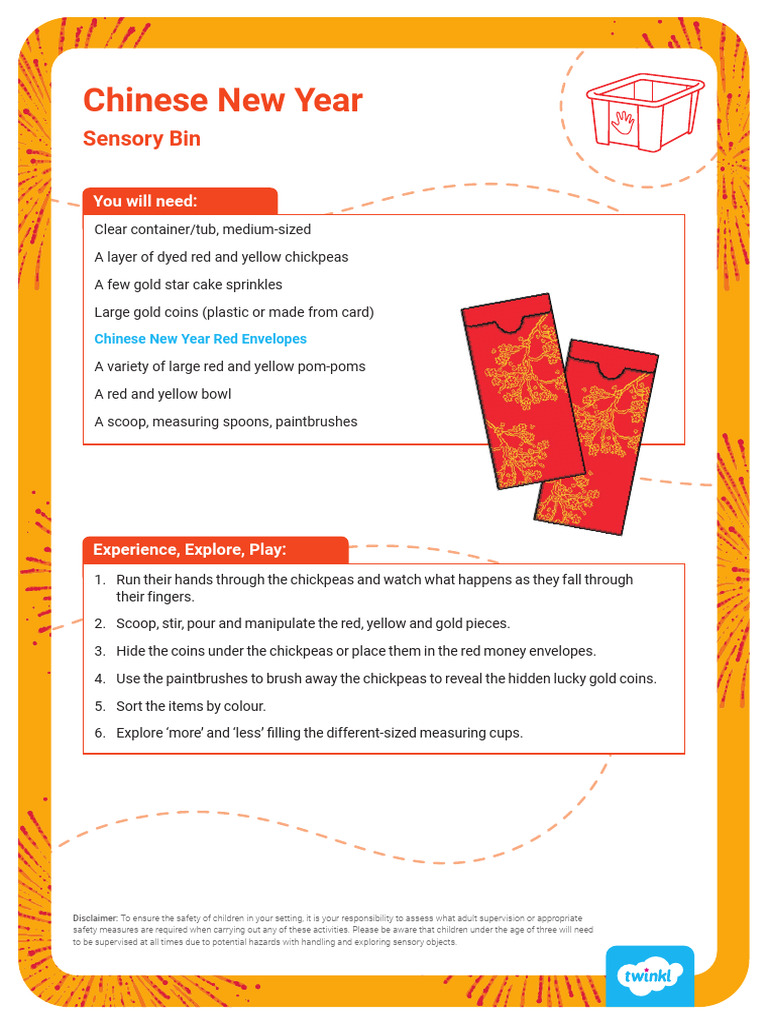 Chinese New Year Sensory Bin | PDF