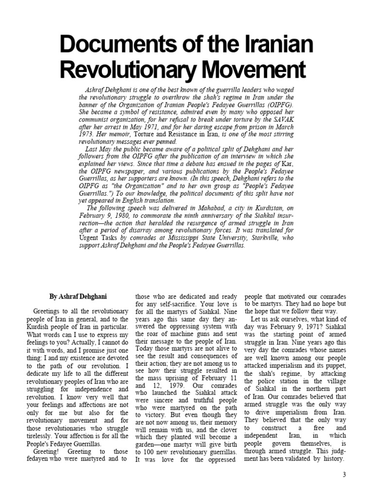 Documents of the Iranian Revolutionary Movement | PDF | Mohammad Reza Pahlavi | Kurds