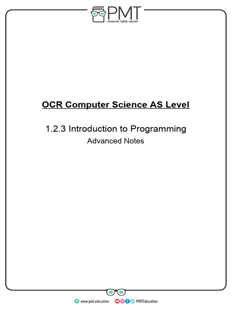 123 Introduction To Programming Pdf Control Flow Computer 7680