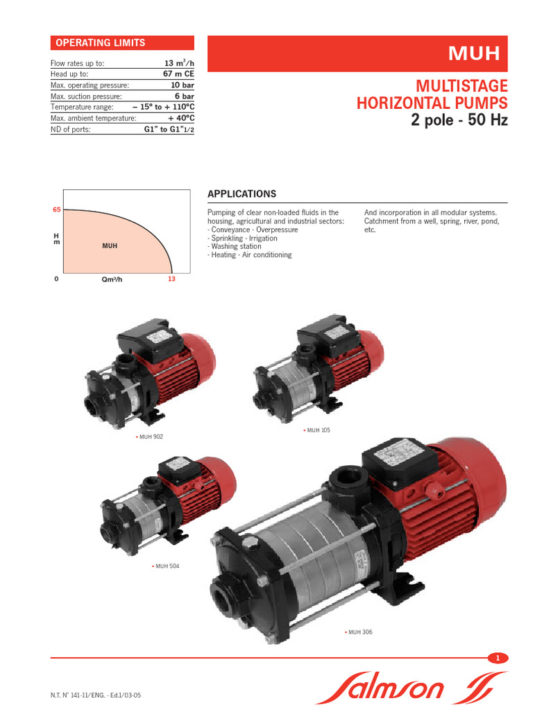 Muh Eng 50hz | Download Free PDF | Pump | Electric Motor