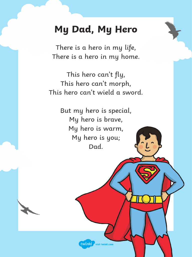 CA T 2338 My Dad My Hero Poem English Canadian Ver 2 | PDF | General ...