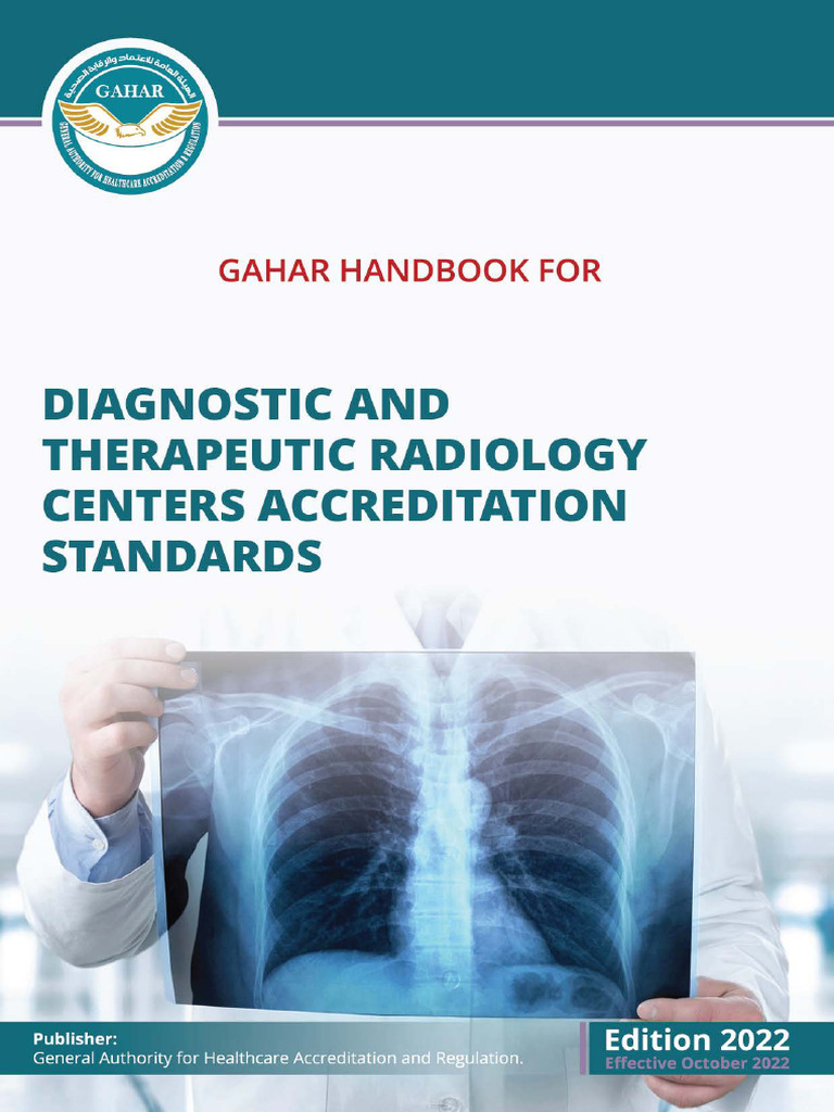 Gahar Handbook For Diagnostic and Therapeutic Radiology Centers Accreditation Standards 5 | PDF ...