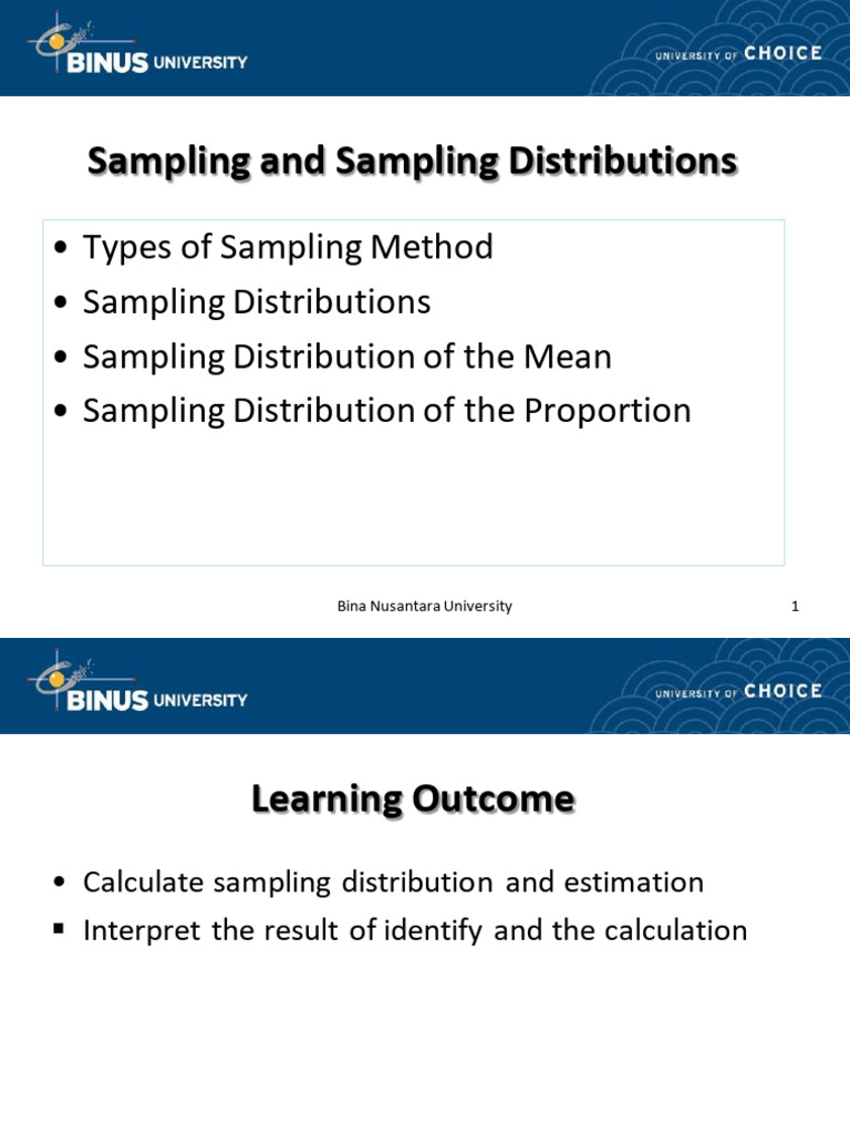 Understanding Sampling Methods and Distributions | PDF | Standard Error ...