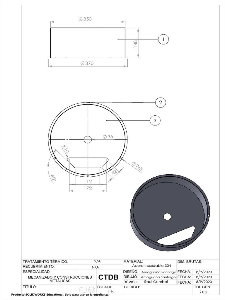 Plano de Emsamble Pieza 2 | PDF