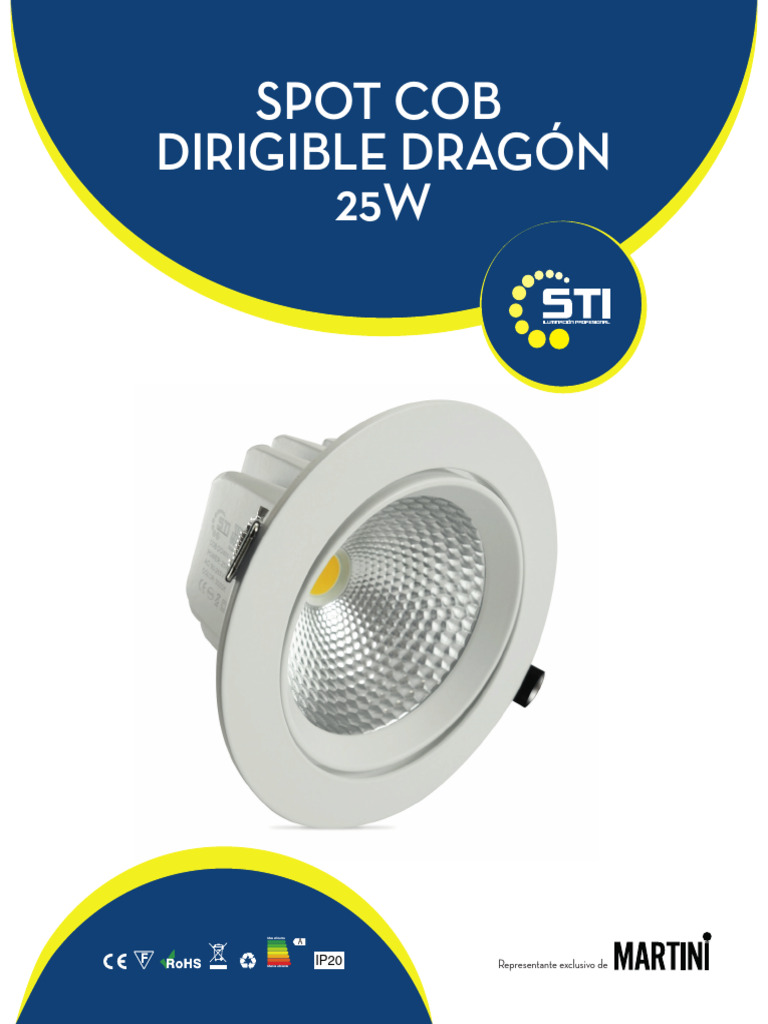 Spot Cob Dirigible Mod. Dragon 25W | PDF | Diodo emisor de luz ...