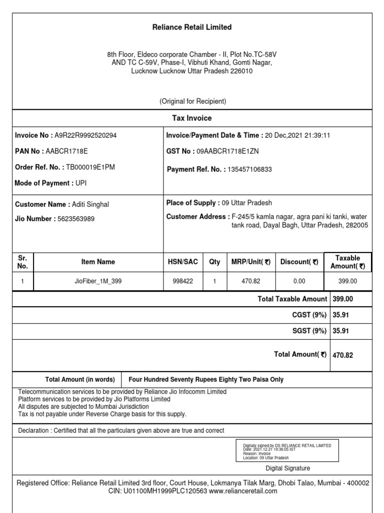 Dec 21 | PDF | Receipt | Invoice