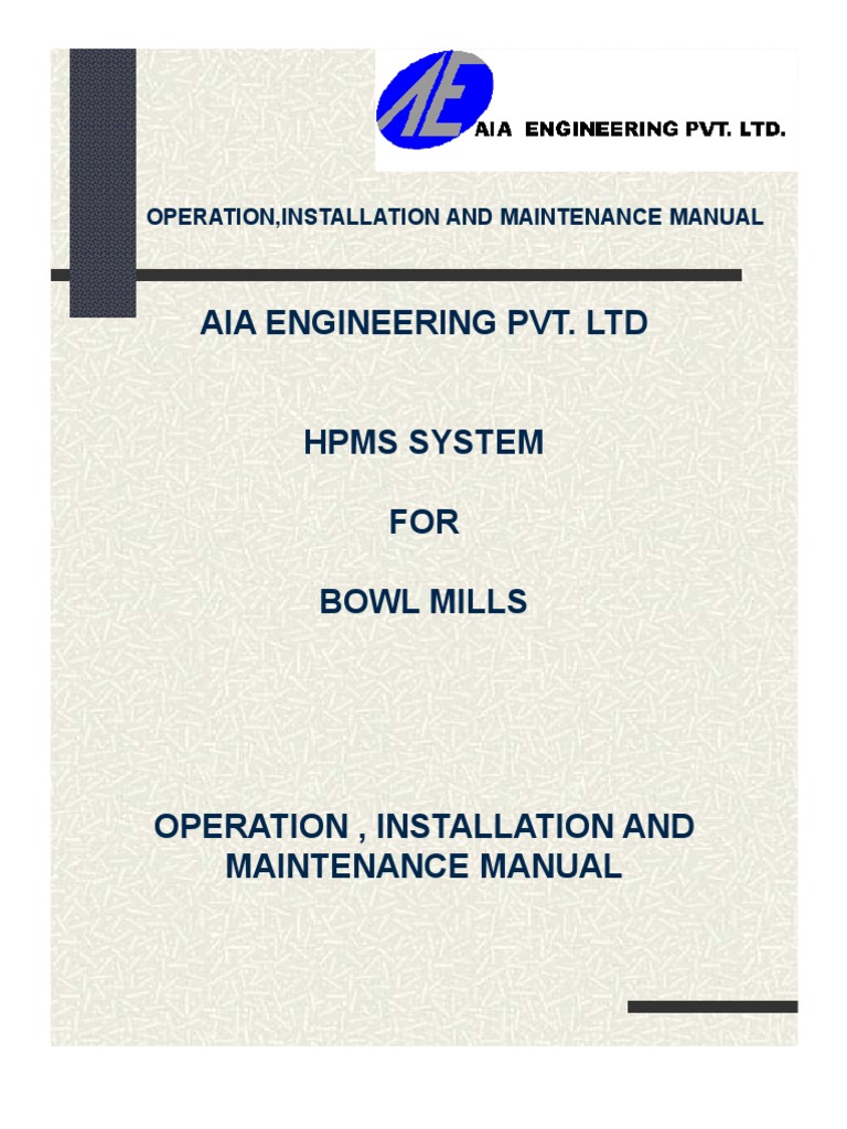 HPMS System Maintenance Manual | PDF | Mill (Grinding) | Industries