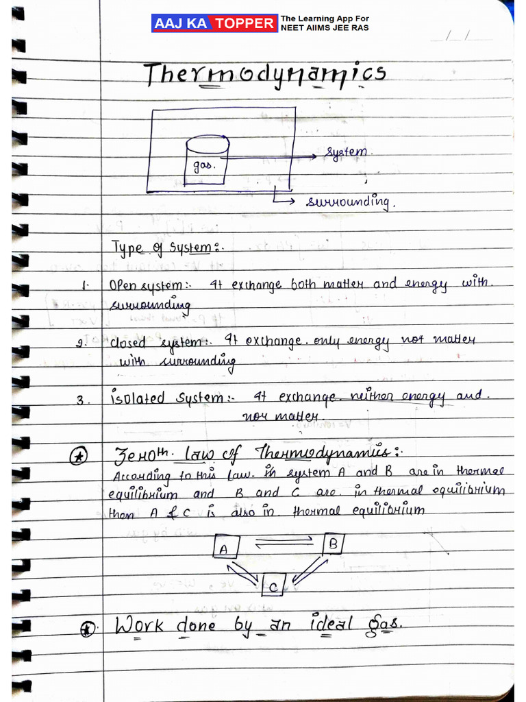 Thermodynamics Notes English | PDF