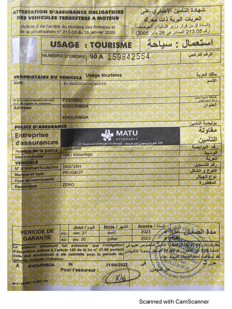 Assurance Maroc | PDF