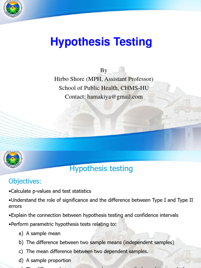 Hypothesis Testing | PDF | Statistical Hypothesis Testing | Hypothesis
