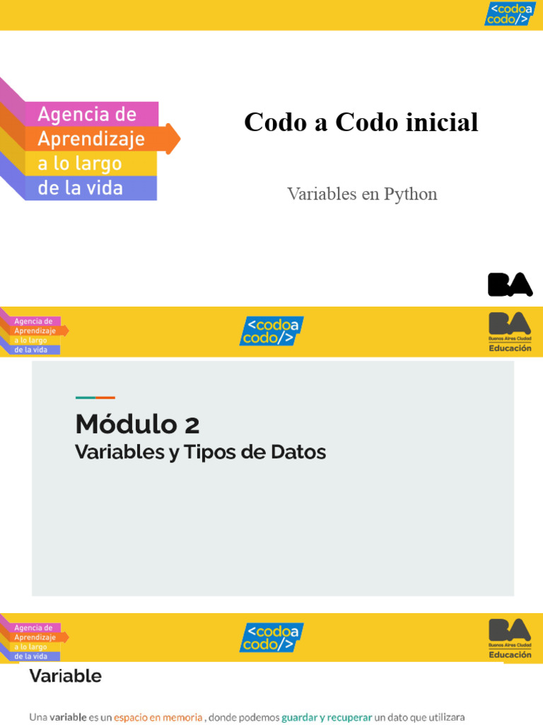 Variables - Tipos de Datos en Python | PDF | Python (lenguaje de programación) | Desarrollo de ...