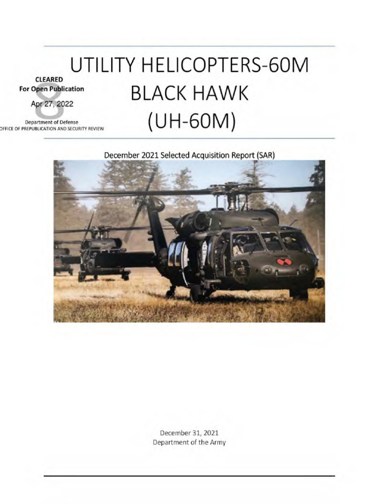 Utility Helicopters-60M Black Hawk (UH-60M) : Cleared For Open ...