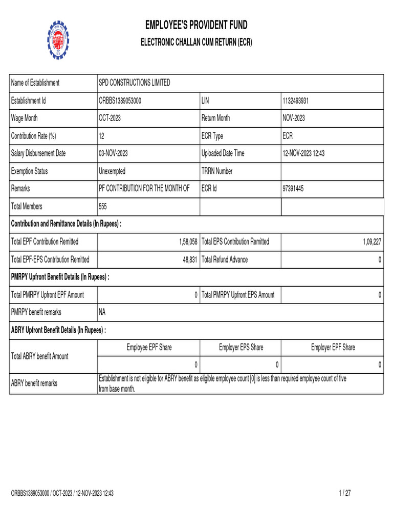 Electronic Challan .1.9 | PDF | Wages And Salaries | Demographic Economics