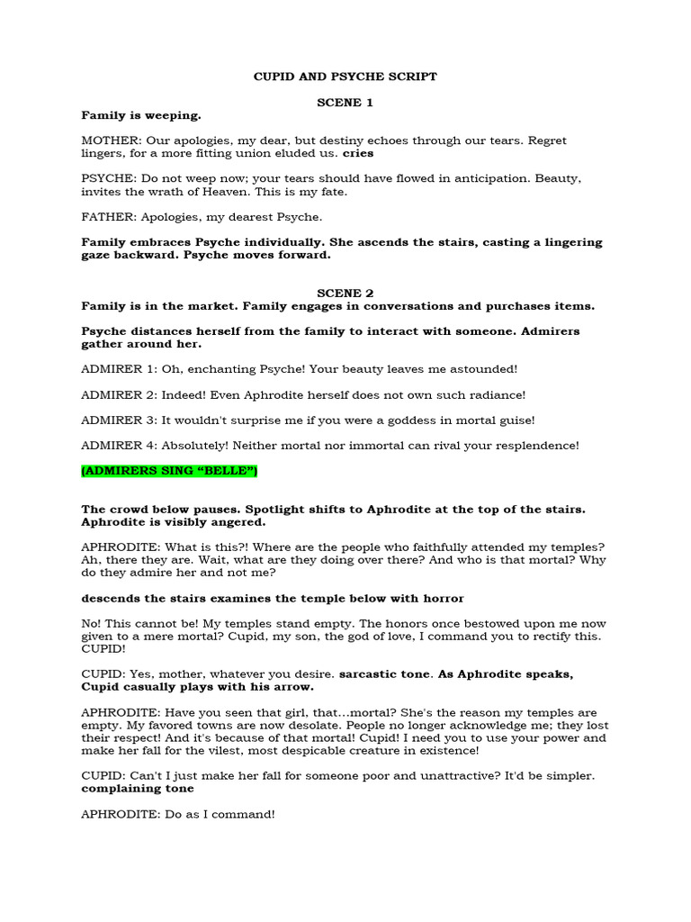 Final Script | PDF | Cupid | Aphrodite
