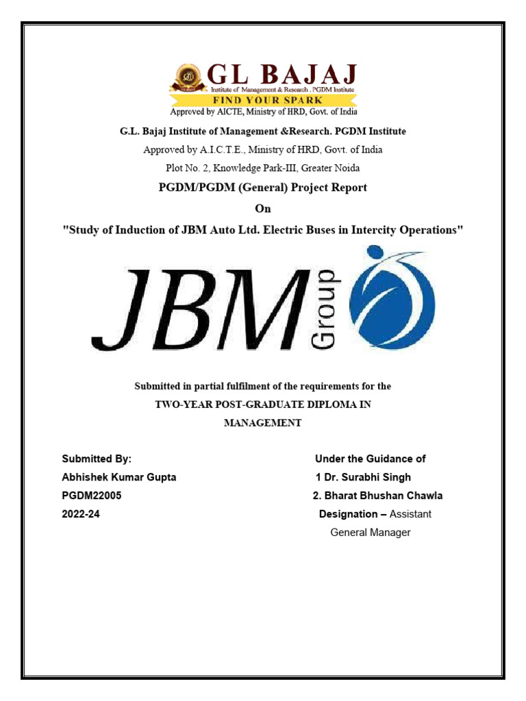 Abhishek Gupta JBM Auto | PDF | Transport | Sustainable Transport