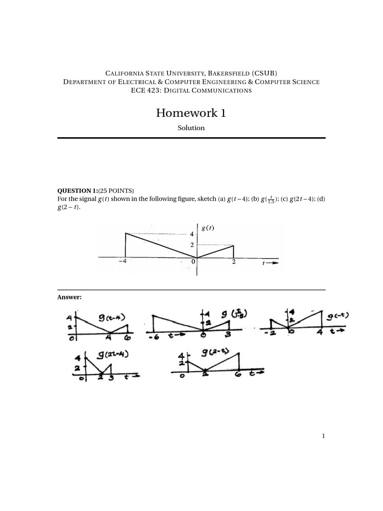 HW1 Solution | PDF | Signal Processing | Applied Mathematics