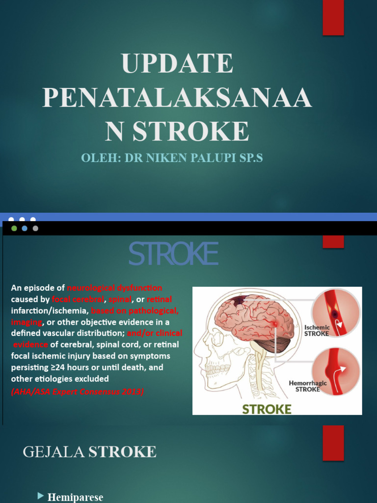 Update Penatalaksanaan Stroke | PDF | Stroke | Ischemia