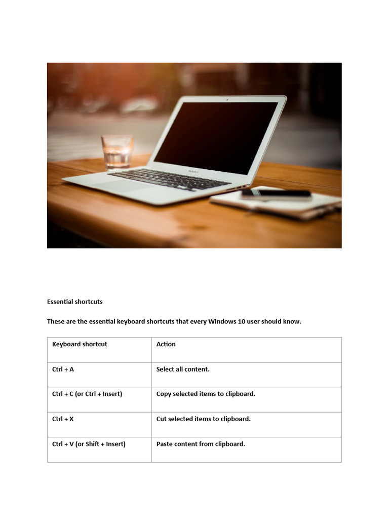 Windows Shotcut Keys | PDF | Computer Keyboard | Keyboard Shortcut