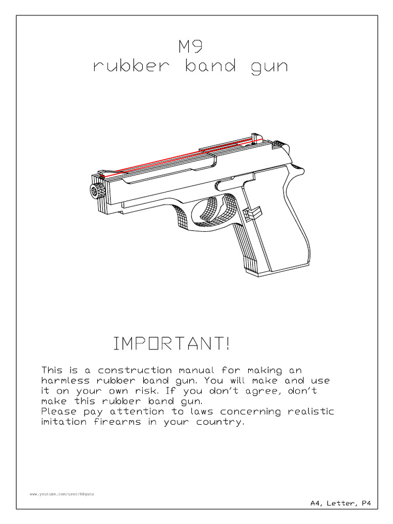 Rubber Band Gun Plans and Templates | PDF