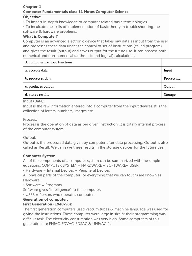 Computer Fundamentals | PDF | Random Access Memory | Operating System