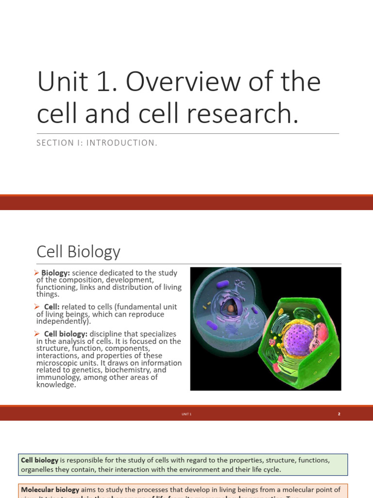 Unit 1. Origin and Evolution of Cells | PDF | Cell (Biology) | Microscopy