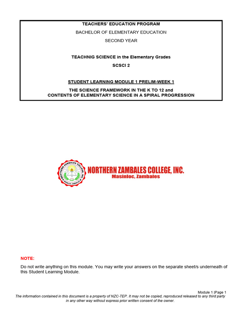 Module 1 | PDF | Science | Learning