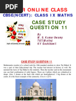 Class 8 Maths Case Study (2024-2025) | PDF | Sun | Equations