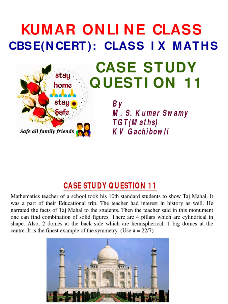 Maths Ix Case Study Question 11 | PDF