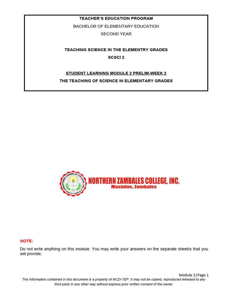 MODULE | PDF | Inquiry Based Learning | Science