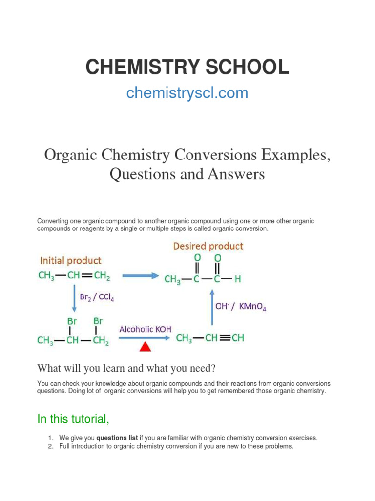 organic conversions | PDF | Ester | Ethanol