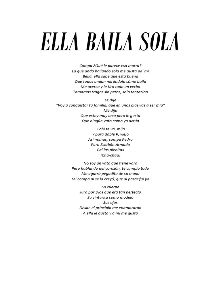 Ella Baila Sola | PDF
