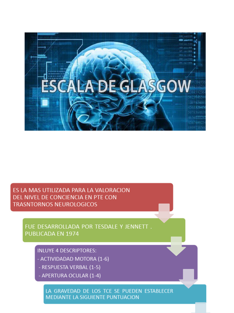 Escala de Glasgow | PDF | Coma | Lesión cerebral traumática