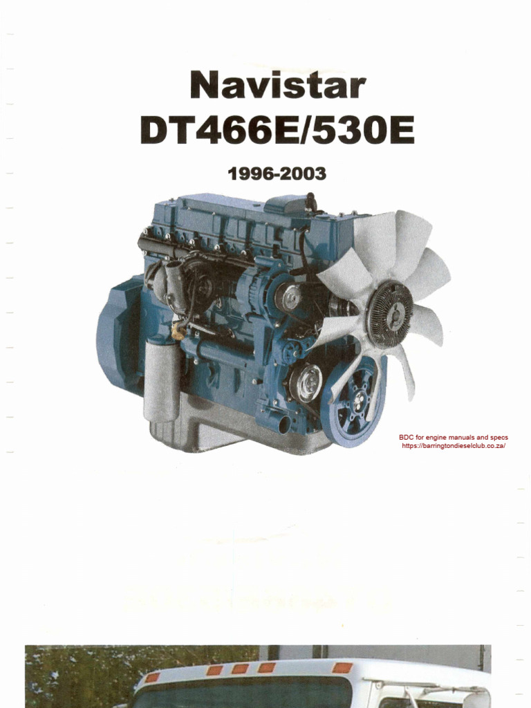 Ih Navistar Dt466e 530e Service Manual | PDF | Pump | Machines