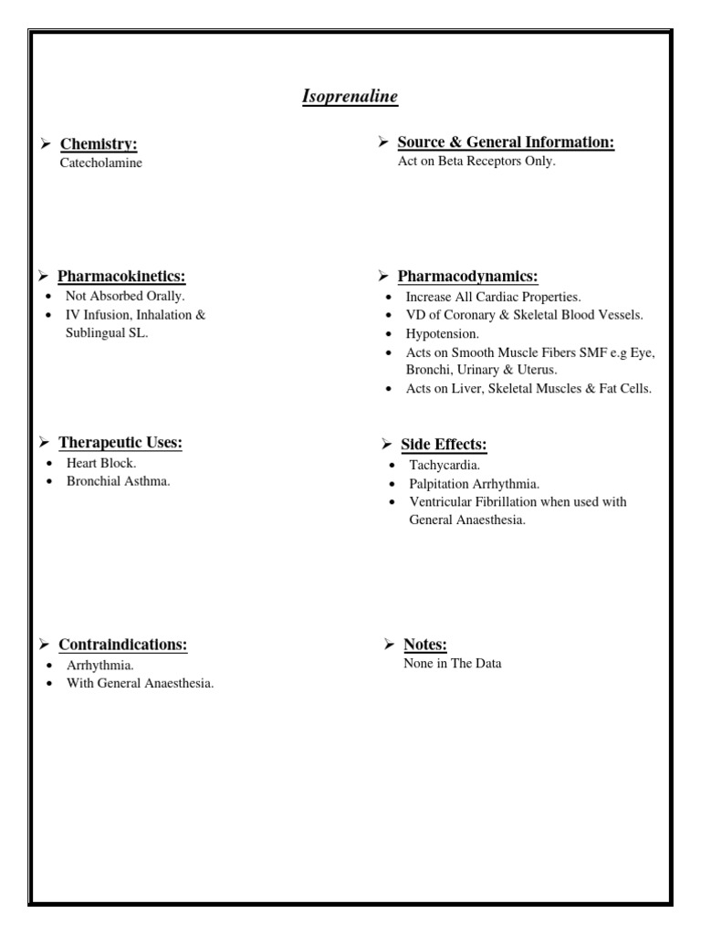 Isoprenaline | PDF