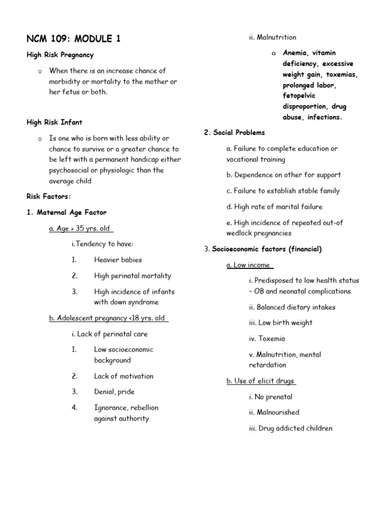 NCM 109 Reviewer Module 2 | PDF | Pregnancy | Childbirth