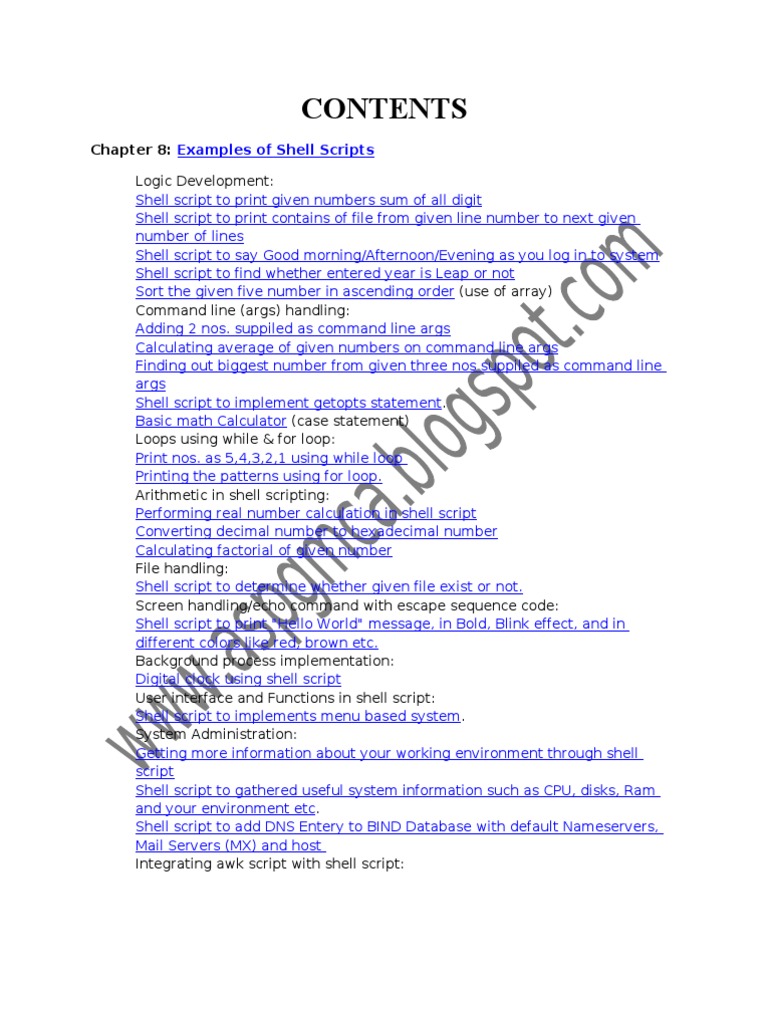 Shell Script Examples and Exercises | PDF | Command Line Interface ...