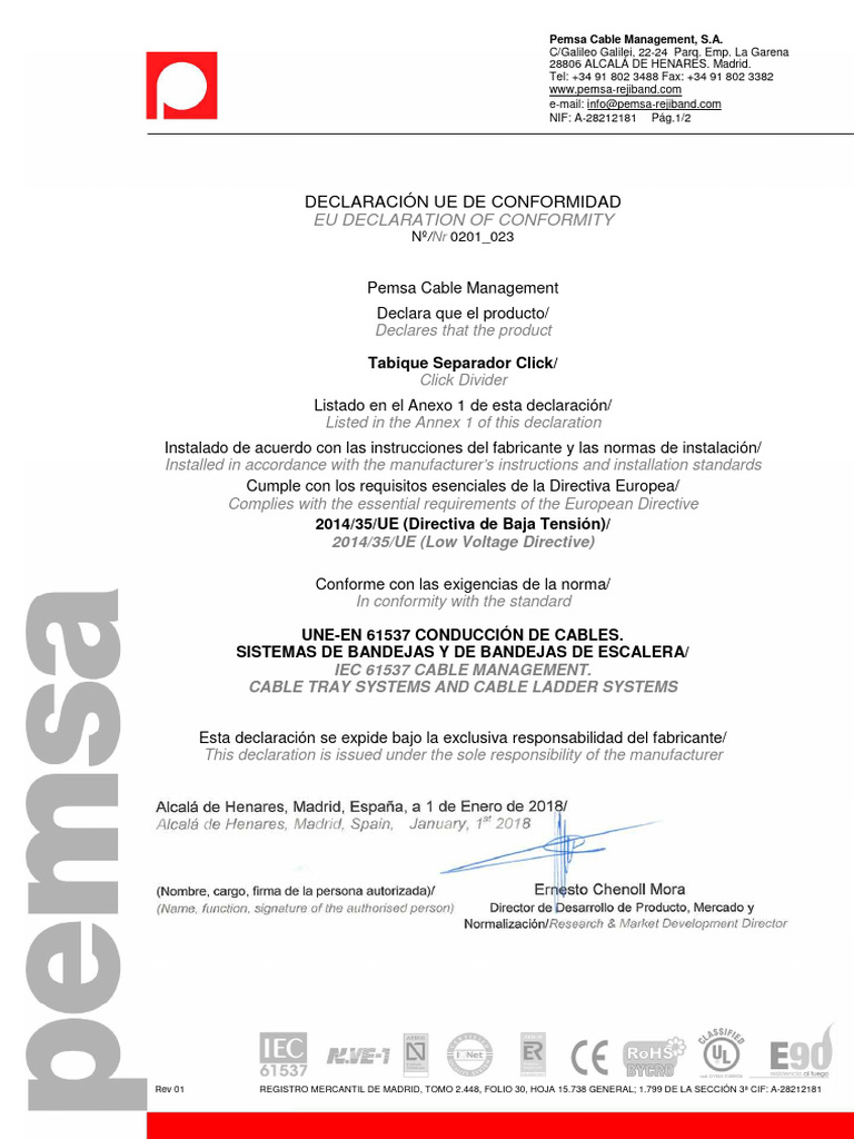 Certificado Placa Separadora | PDF