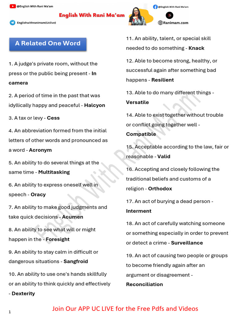 A - Z One Word | PDF