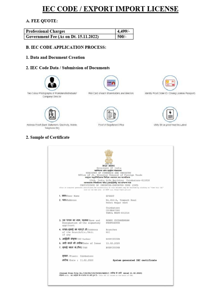 Import Export License Fees in India | PDF