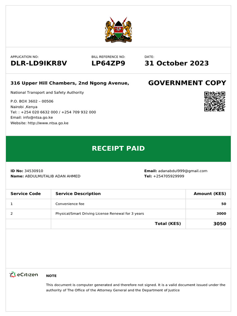 DLR Ld9ikr8v Receipt | PDF