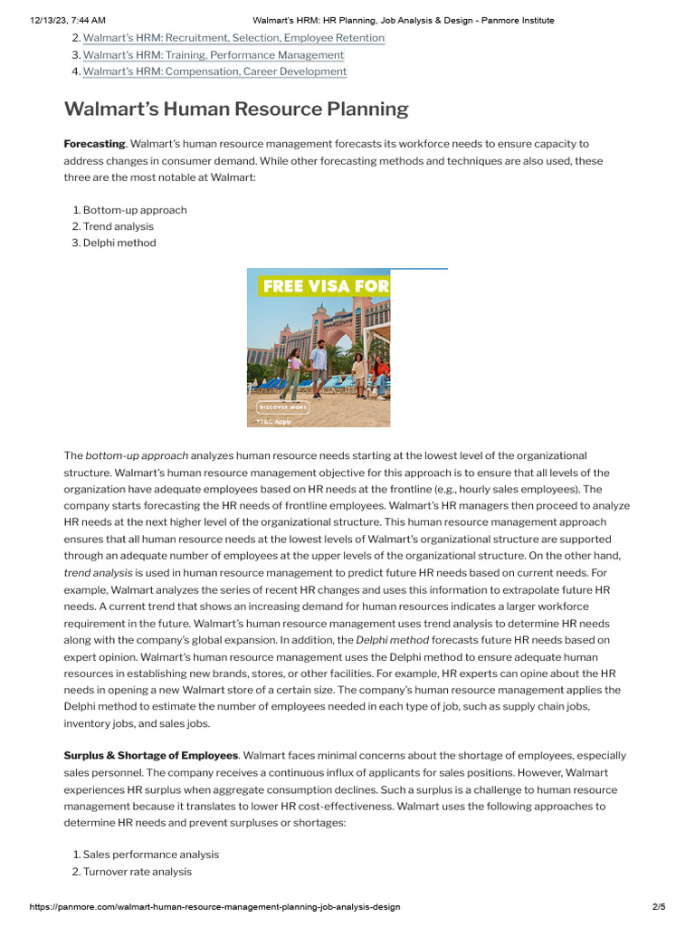 Walmart HR Strategies Explained | PDF | Human Resource Management ...